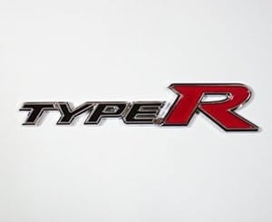 Amazon.com: Honda Type R Chrome Logo Black Red Sign Emblem Decal Civic ...