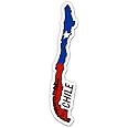 Amazon.com - Squiddy Chile Map with Flag - Vinyl Sticker for Car ...
