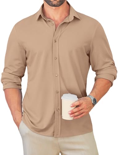 MAPICK Mens Wrinkle Free Dress Shirts No Iron Button Down Long Sleeve ...