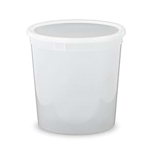 Amazon.com: 2/3 Gallon Food Grade - Food Safe Round Plastic Container ...