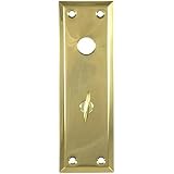 Mortise Lock Escutcheon Plate 2-1/4" X 7" With Brass Door Knob & Turner ...