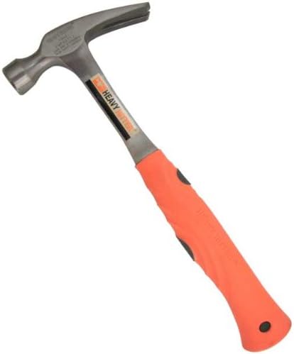 Heavy Hitter® 16 oz Steel Claw Hammer, Shock-Absorbing, Day-Glo Orange ...