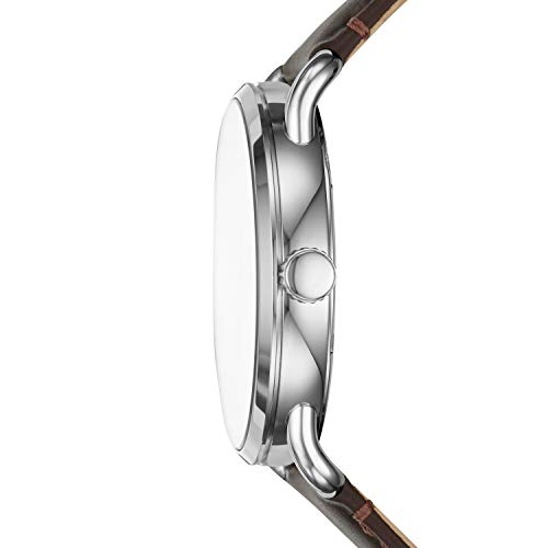 Fossil Men's Copeland Quartz Stainless Steel and Leather Three-Hand ...