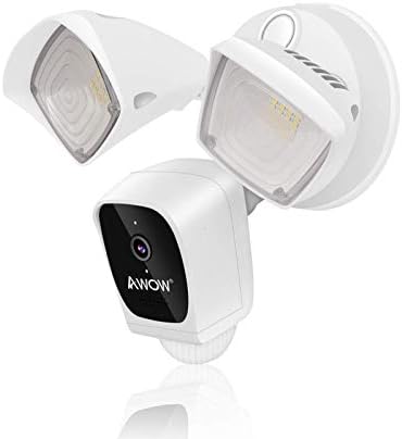 AWOW Floodlight Camera WiFi Spotlight Camera IP65 Waterproof Motion ...