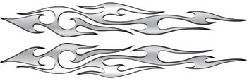 Full Color Reflective Tribal Silver Flame Decals - Buy Online in UAE ...