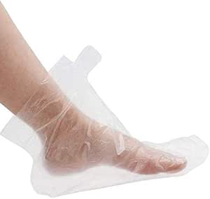 200PCS Clear Plastic Disposable Booties, Paraffin Bath Liners for Foot ...