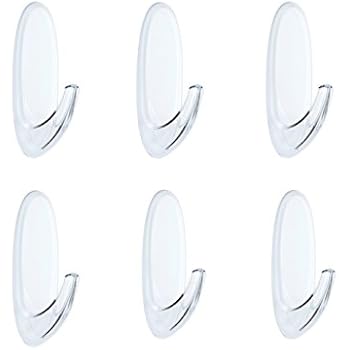 Amazon.com: Command Hooks, Medium, Clear, 6-Hooks (17091CLR-6ES): Home ...