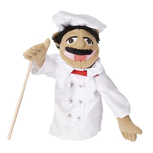 Melissa & Doug Chef Puppet (Al Dente) with Detachable Wooden Rod ...