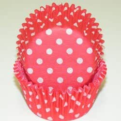 Amazon.com: Red Polka Dot Cupcake Liners STD 50 count: Disposable ...