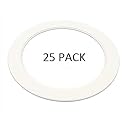 25 Pack-White Light Trim Ring Recessed Can 6" Inch Over Size Oversized ...