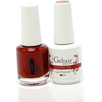 Amazon.com : Gelixir matching color gel & nail lacquer Spark Red - 106 ...