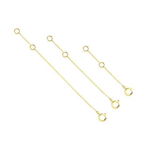 Amazon.com: 14k 18k Solid Gold Extender For Necklace or Bracelet ...