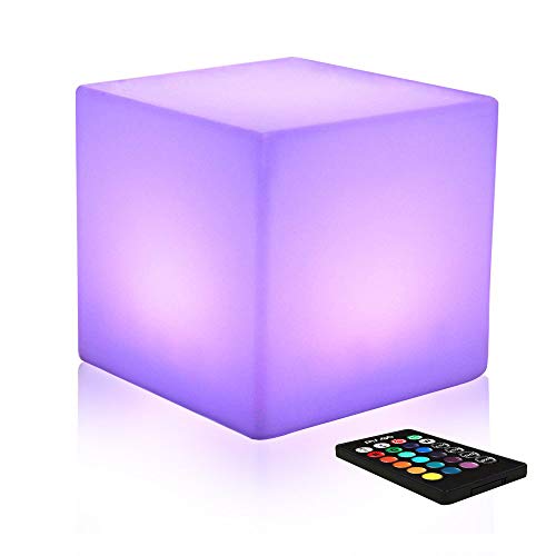 Mr.Go 25cm Colour Changing Mood Cube Light with Remote Control, Led ...