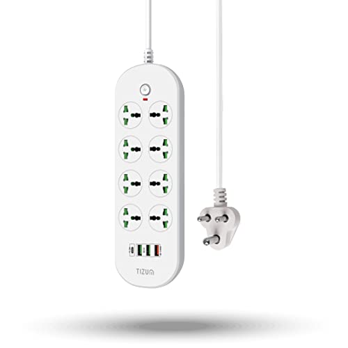 Tizum Fast Charging Extension Board with USB Port for Office and Home ...