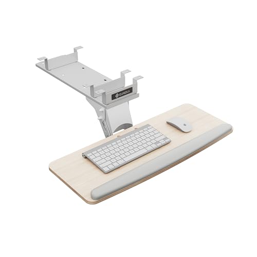 EUREKA ERGONOMIC Keyboard Tray Height Adjustable, Swivel Tilt Computer ...