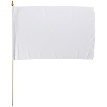 Amazon.com : Solid White (Blank) 12x18in Stick Flag : Garden & Outdoor