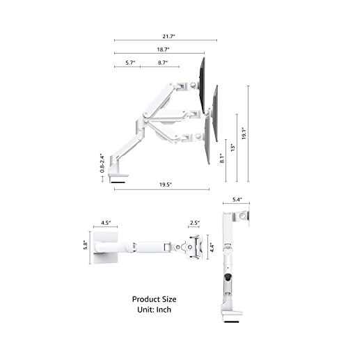 BEWISER Heavy Duty Monitor Arm Ultrawide Monitor Mount for 34-49 inches ...