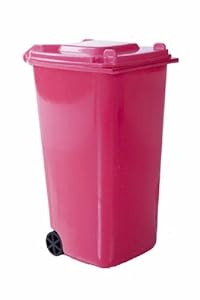 Pink Mini Wheelie Bin Desk Tidy / Pen Holder: Amazon.co.uk: Office Products