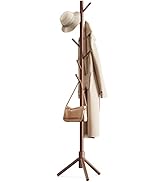 Amazon.com: Pipishell Coat Rack, Wooden Coat Rack Stand with 3 Height ...