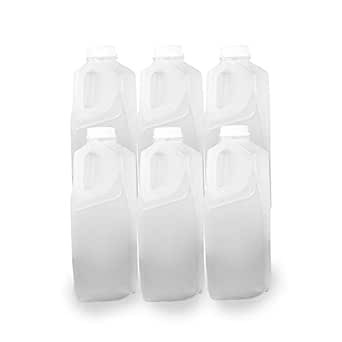 Amazon.com: 64oz Dairy Plastic Milk Bottles, 6 Pack Plastic Milk ...