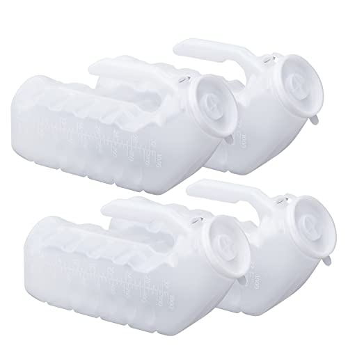 Urinals for Men Spill Proof Lids – Pack of 4 – Male Urinal with Odor ...