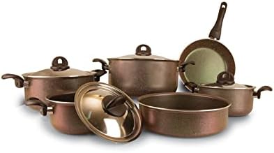 سعر Trueval plus cookware set, 10 pieces, reflective brown, 3mm, heavy ...