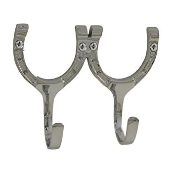 Amazon.com: Brass Horseshoe Bridle Rack- Chrome Finish: Pet Supplies