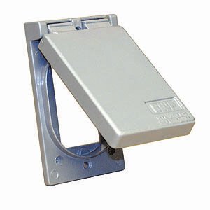 Orbit 1C-GV Electric Box Cover, Decora Receptacle Vertical Zinc ...