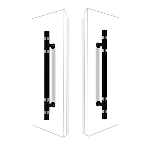 Buy LHL-DD Door Handle, Black Barn Door Handle Stainless Steel Sliding ...