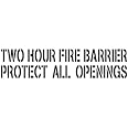 Amazon.com: 2 Hour | Fire Barrier Stencil | Two Hour FIRE Barrier ...