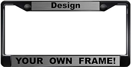 Amazon.com: Custom Personalized Black Metal Car License Plate Frame ...