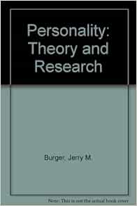 Personality: Burger, Jerry M.: 9780534116644: Amazon.com: Books