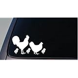 Amazon.com: Chicken Family - Animal Decal [60cm Silver] Vinyl Removable ...