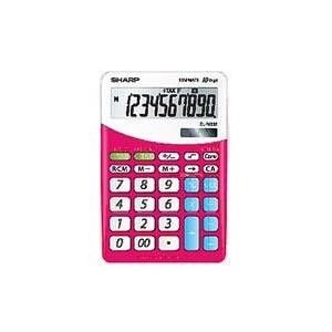 Sharp ELM 332BPK Pink 10 digit desktop Calculator: Amazon.co.uk: Office ...