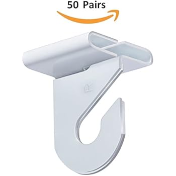 Amazon.com: Adams 5/16 x 3/4 x 1-3/8 Inches Clear Plastic Ceiling Hooks ...