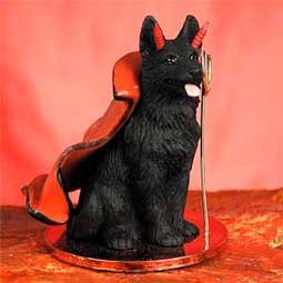 Amazon.com: German Shepherd Little Devil Dog Figurine - Black: Home ...