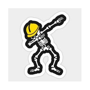 3 pieces SET | Construction Worker Dabbing | Hard Hat Sticker | Decal ...