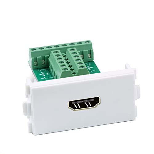 Jienk Solderless Panel Mount HDMI Socket to Terminal Block Breakout ...