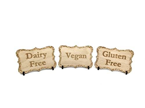 Amazon.com: Reusable Customizable Table Sign, Gluten Free Food Label ...