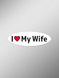 Amazon.com: I Love Heart My Wife Window Bumper Sticker: Automotive