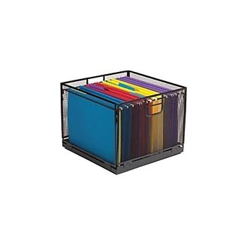 Amazon.com : Staples Mesh File Cube, Black, 10 3/4"H x 13 1/2W x 13 1/2 ...