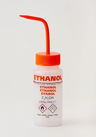 AZLON WGW541VTML Plastic, Wash Bottle, Wide Mouth, Ethanol, LDPE, Vent ...