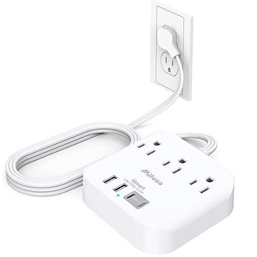 Extension Cord, 5ft Ultra Flat Plug 4e3 Outlets 4 USB Ports (2 USB C ...