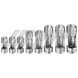 Amazon.com: 6 Point 3/8" 1/2" 6 PCS Slotted Socket Wrench Tool Set 10 ...