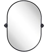 Amazon.com: TEHOME 27 x 35 inch Farmhouse Large Black Metal Framed Pivot Rectangle Bathroom ...