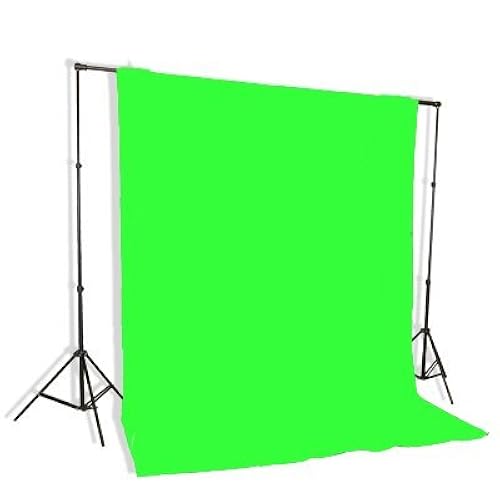 Background Stand Backdrop Support System Kit with 6ft x 9ft Chromakey ...