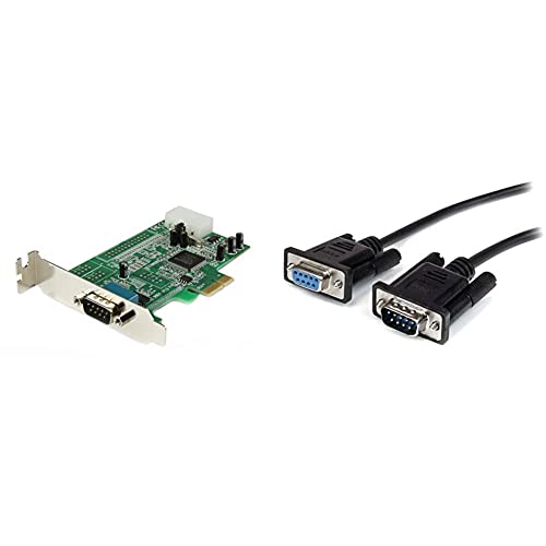 StarTech.com 1 Port Low Profile Native RS232 PCI Express Serial Card with 16550 UART & 3m Black ...