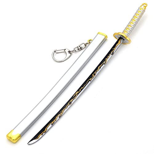 QIDUDZ Demon Slayer Sword Model Keychain, Iguro Obanai Metal Katana Toy ...