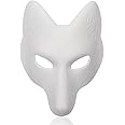 Amazon.com: Fox Mask Animal Mask Therian Mask Craft Mask DIY Mask Blank ...