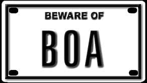 Amazon.com: Beware of Boa 2 1/4 X 4" Embossed Aluminum Sign" : Patio ...